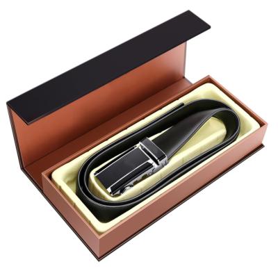 China Custom Logo Print Luxury Mens Paper Belt Packing Box Gift Cardboard Paper Packaging Wallet Box For Men for sale