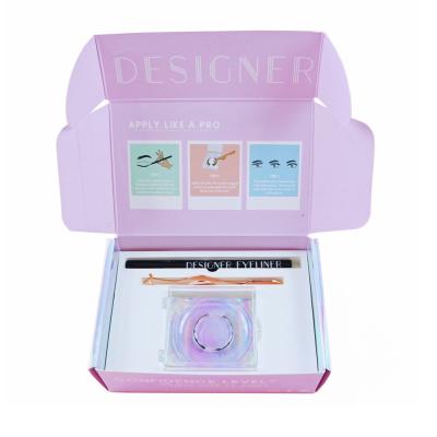 China Custom Logo Printed Cardboard False Eyelash Packaging Shipping Box for sale