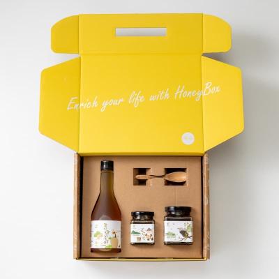China Custom Printed Corrugated Paper Cardboard Shipping Box For Honey Jar for sale