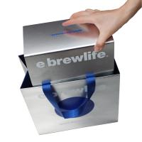 China Custom Logo Luxury Silver Magnetic Paper Coffee Gift Box And Bag Set for sale