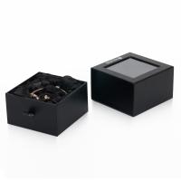 China Custom Design Luxury Black Drawer Satin Lined Gift Paper Box For Bracelet for sale