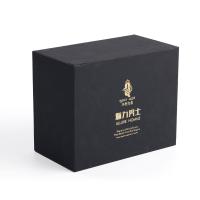 China Personalised Luxury Rigid Board Three Tier Gift Box With Gold Foil Logo for sale