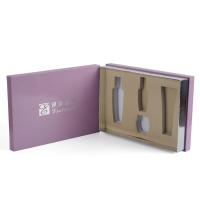 China Custom Luxury Rigid Cardboard 2 Pieces Makeup Cosmetic Skincare Gift Box With Removable Lid for sale