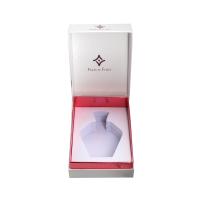 China Custom Logo Premium Textured Paper Perfume Bottle Packaging Box With EVA Foam for sale
