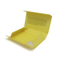 China Customizable Yellow Folding Foldable Magnetic Lid Gift Packaging Box for sale