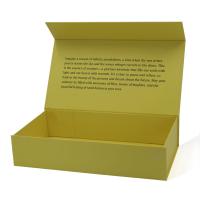 China Customizable Yellow Folding Foldable Magnetic Lid Gift Packaging Box for sale