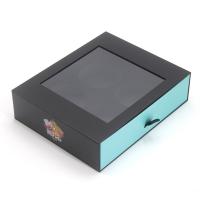 China Custom High End Drawer Slide Sleeve Packaging Paper Box With Window for sale