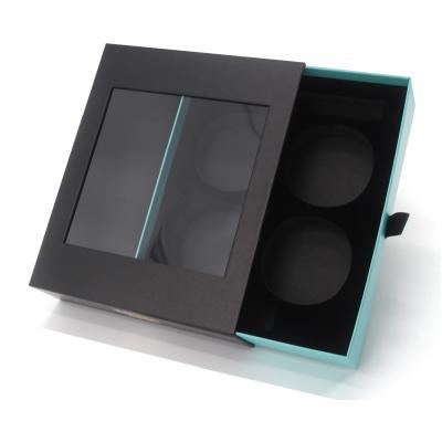 China Custom High End Drawer Slide Sleeve Packaging Paper Box With Window for sale