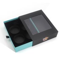 China Custom High End Drawer Slide Sleeve Packaging Paper Box With Window for sale