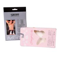China Custom Logo Printed Men Underwear Packing Pants Paper Packaging Box With Hanger for sale