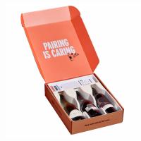 China Custom Design Corrugated Wine Bottle Packaging Shipping Mailer Boxes for sale