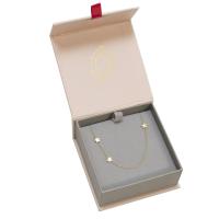 China Customized Mini Paper Jewellery Box Packaging With Gold Foil Logo for sale