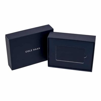 China Custom Luxury Credit Gift Card Lid and base Paper Packaging Box for sale
