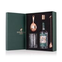 China Custom Luxury Gin Wine Bottle And Glasses Gift Box Packaging for sale