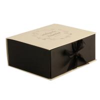 China Handmade Paper Gift Box With Ribbon Closure Custom Logo Eco Friendly for sale