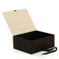 China Handmade Paper Gift Box With Ribbon Closure Custom Logo Eco Friendly for sale