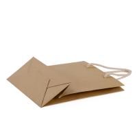 China Recycled Kraft Paper Shopping Bags , Custom Kraft Paper Bags For Clothing Packaging for sale