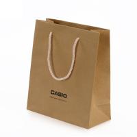 China Recycled Kraft Paper Shopping Bags , Custom Kraft Paper Bags For Clothing Packaging for sale