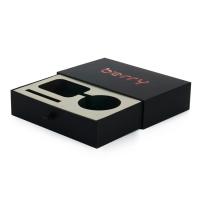 China Luxury Paper Gift Packing Box black color With Eva Insert And Velvet for sale