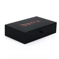 China Luxury Paper Gift Packing Box black color With Eva Insert And Velvet for sale