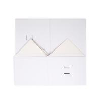 China White Square Foldable Paper Gift Box With Magnetic Catch And Ribbon Decor for sale