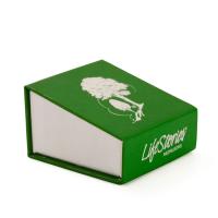 China Green Magnetic Flip Top Gift Box , Necklace / Earring Jewelry Cardboard Box for sale