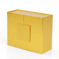 China Gold Magnetic Closure Gift Box , Rectangle Flip Top Gift Boxes With Magnetic Catch for sale