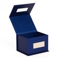 China Blue Flat Pack Magnetic Gift Box Custom Printed With Speciality Paper Material for sale