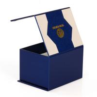 China Blue Flat Pack Magnetic Gift Box Custom Printed With Speciality Paper Material for sale