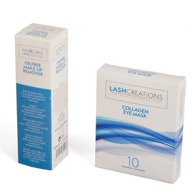 China Small Paper Cosmetic Packaging Box , Eye Mask Paper Box Packaging Eco Friendly for sale