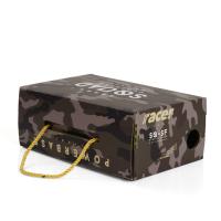 China Luxury Custom Printed Corrugated Shoe Boxes With PP Rope Handle for sale
