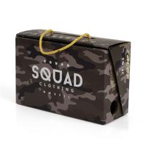 China Luxury Custom Printed Corrugated Shoe Boxes With PP Rope Handle for sale