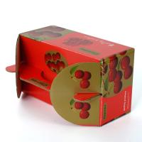 China Full Color Corrugated Carton Box / Cherry Fruit Packaging Boxes With Handle for sale