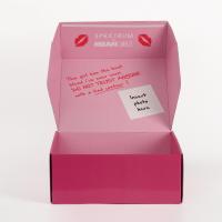 China Pink Recycled Makeup Subscription Boxes , Custom Cosmetic Packaging Boxes for sale