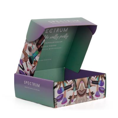 China Custom Printed Corrugated Cardboard Shipping Boxes For Cosmetics Makeup Products for sale