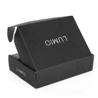 China Custom Size Corrugated Mailer Boxes , Black Color Apparel Gift Boxes for sale