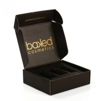China Foil Stamping Custom Corrugated Mailer Boxes Cosmetic Gift Box With Sponge Insert for sale