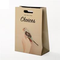 China Custom Printed Paper Bags Gift Packaging With Die Cut Patch Handle for sale