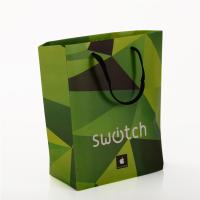 China Green Luxury Custom Printed Packaging Bags , Paper Bags With Company Logo for sale