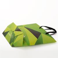 China Green Luxury Custom Printed Packaging Bags , Paper Bags With Company Logo for sale