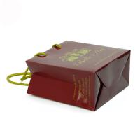 China Red Color Handmade Branded Paper Bags With Your Own Logo Printing for sale
