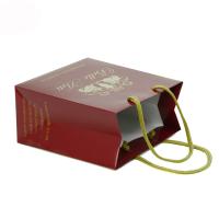 China Red Color Handmade Branded Paper Bags With Your Own Logo Printing for sale
