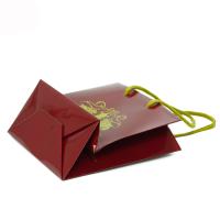 China Red Color Handmade Branded Paper Bags With Your Own Logo Printing for sale