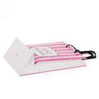 China Foldable Customized Branded Paper Bags / Paper Gift Bags With Rope Handles for sale
