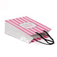 China Foldable Customized Branded Paper Bags / Paper Gift Bags With Rope Handles for sale