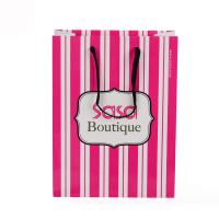 China Foldable Customized Branded Paper Bags / Paper Gift Bags With Rope Handles for sale