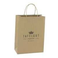 China Custom Printed Kraft Paper Packaging Bags / Brown Paper Gift Bags Cmyk Printing for sale
