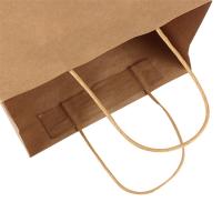 China Recycled Kraft Paper Shopping Bags With Handles , Brown Paper Grocery Bags for sale