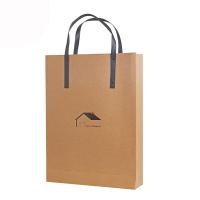 China Recyclable Custom Printed Kraft Paper Bags / Brown Kraft Bags With Handles for sale