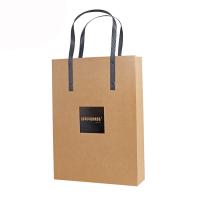 China Recyclable Custom Printed Kraft Paper Bags / Brown Kraft Bags With Handles for sale
